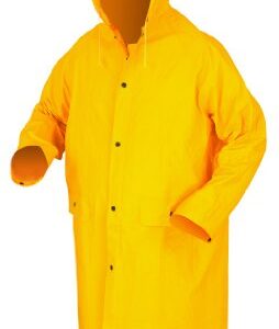 MCR Safety 200CX2 49-Inch Classic PVC/Polyester Coat with Detachable Hood, Yellow, 2X-Large