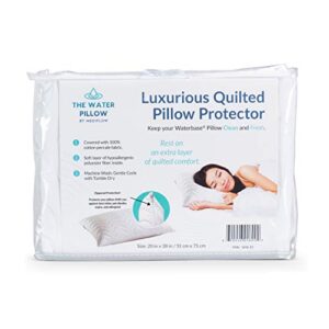 mediflow quilted pillow protector: get zippered protection from dust and allergens and add a layer of luxury and comfort to any pillow white 1’8″ x 2’4″