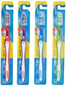 oral-b toothbrush shiny clean soft (pack of 12) display, multi