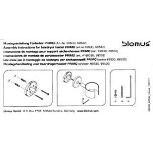 Blomus Hair Dryer Holder, Polished