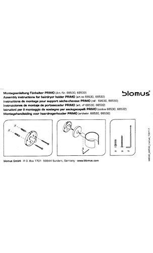 Blomus Hair Dryer Holder, Polished