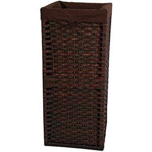 oriental furniture 28″ natural fiber laundry hamper – mocha