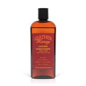 leather honey leather conditioner, best leather conditioner since 1968. for use on leather apparel, furniture, auto interiors, shoes, bags and accessories. non-toxic and made in the usa!…