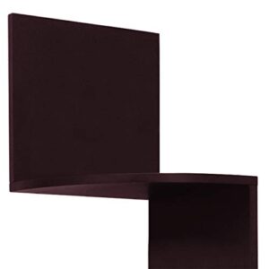 Kiera Grace Kieragrace Retro Shelves Floating Corner Wall Shelf, 12 x 57 inches, Dark Brown