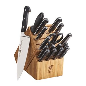 zwilling j.a. henckels professional s knife block set, 18 piece, black