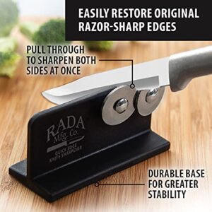 Rada Cutlery Quick Edge Knife Sharpener – Stainless Steel Wheels Made in the USA