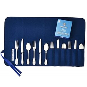 12 piece silver flatware storage roll by town talk