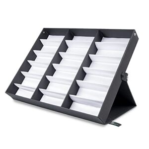 prosource 18 piece sunglass eyewear eye wear display tray case stand. also great for watches and jewelry, black