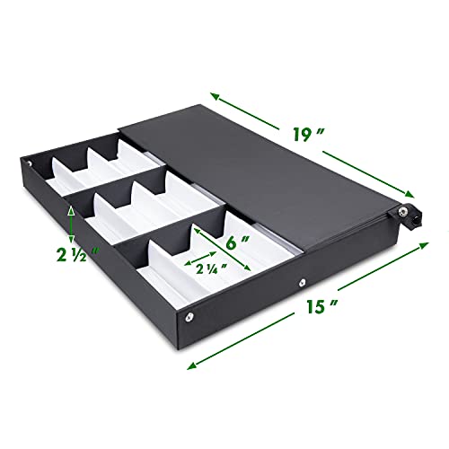 ProSource 18 Piece Sunglass Eyewear Eye Wear Display Tray Case Stand. Also Great for Watches and Jewelry, black