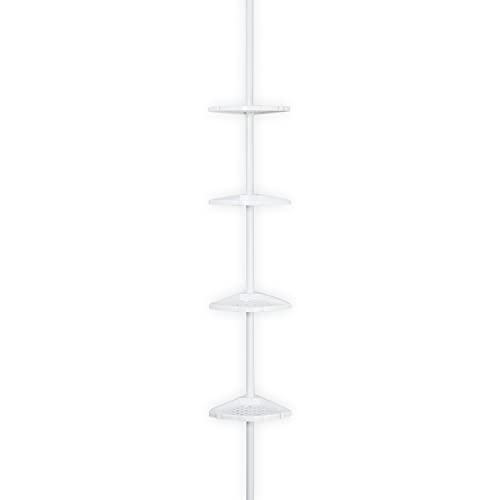 Better Living Products 70040 ULTI-Mate Rust Proof Aluminum Tension Shower Pole Caddy, White