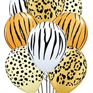 Qualatex Safari Assortment Biodegradable Latex Balloons, 11-Inches (12-Units)