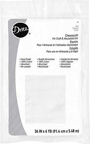 Dritz 606 Cheesecloth, Food Grade #10, 36-Inch x 6-Yards , White