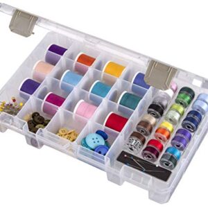 ArtBin 6911AB Sew-Lutions Bobbin/Supply Box Sewing Organizer, [1] Plastic Storage Case, Clear