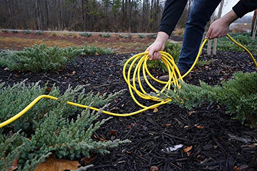 Southwire 2588SW0002 Outdoor Cord-12/3 SJTW Heavy Duty 3 Prong Extension Cord-for Commercial Use (50', Yellow), 50 Feet