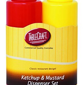 TableCraft Nostalgia 2-Piece Ketchup and Mustard Dispenser Set, 12-Ounce