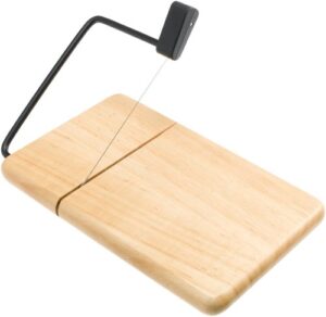 prodyne thick beechwood cheese slicer, 9 ½” x 6″ x ⅞”