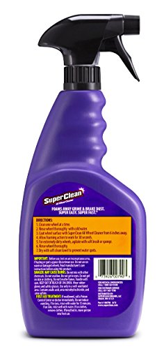 SuperClean Foaming All Wheel Cleaner Safe for All Wheels and Rims Brake Dust Cleaner Grime Eliminator