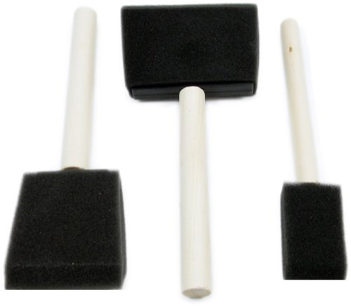 ROYAL BRUSH RFOMW-3P Foam Brush, 3-Pack Darkassorted, 1", 2" & 3"