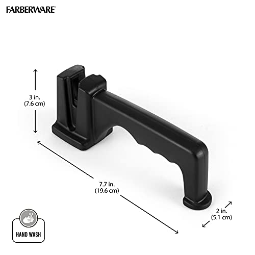 Farberware Tabletop Knife Sharpener, Black, 7.5-Inch