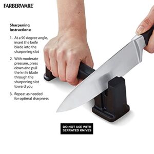 Farberware Tabletop Knife Sharpener, Black, 7.5-Inch