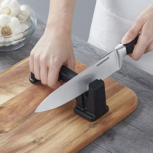 Farberware Tabletop Knife Sharpener, Black, 7.5-Inch