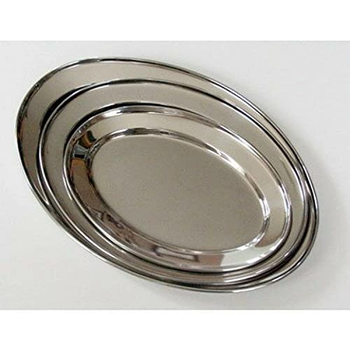 3 Pc. Stainless Steel Oval Serving Set 14 In, 16 In, 18 In