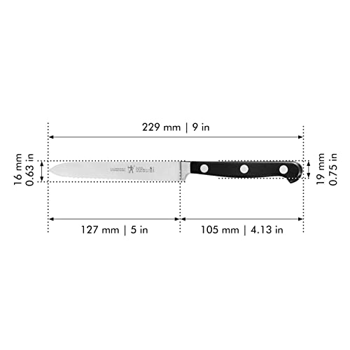 HENCKELS Classic Razor-Sharp 5-inch Tomato Knife, German Engineered Informed by 100+ Years of Mastery, Vegetable Knife