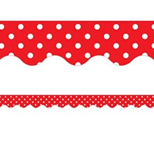 Teacher Created Resources Border Trim, Red Mini Polka Dots (4665)