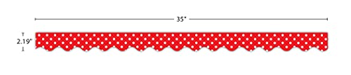 Teacher Created Resources Border Trim, Red Mini Polka Dots (4665)