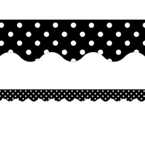 Teacher Created Resources Border Trim, Black Mini Polka Dots (4671)