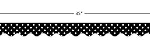 Teacher Created Resources Border Trim, Black Mini Polka Dots (4671)