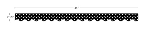 Teacher Created Resources Border Trim, Black Mini Polka Dots (4671)