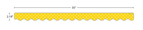 Teacher Created Resources Yellow Mini Polka Dots Border Trim, Yellow (4668)