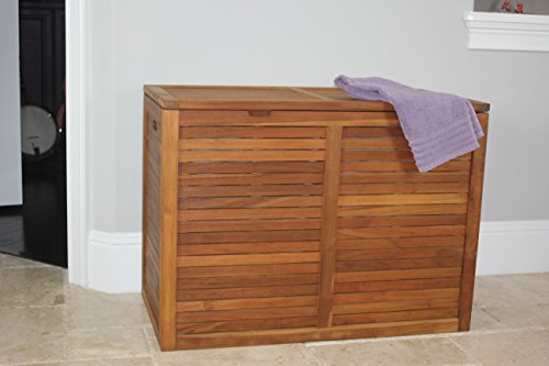 AquaTeak The Original Nila Double Teak Laundry or Storage Hamper