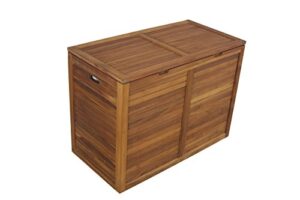 aquateak the original nila double teak laundry or storage hamper