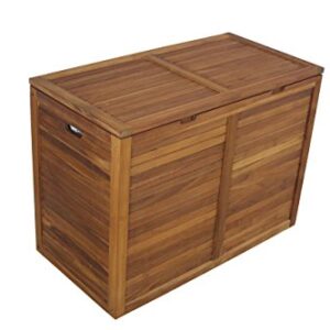 AquaTeak The Original Nila Double Teak Laundry or Storage Hamper