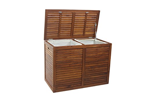 AquaTeak The Original Nila Double Teak Laundry or Storage Hamper