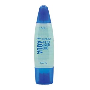 tombow mono aqua liquid glue, permanent bond, 50 ml, clear, carded (62181)