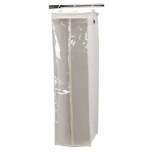 household essentials 311332 hanging wardrobe garment storage bag | natural canvas