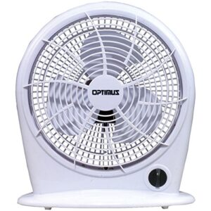 optimus f-1030-a 10-inch 3-speed personal fan, white