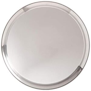 Libertyware 16 Inch Round Stainless Steel Serving Tray, Silver