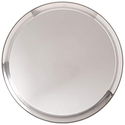 Libertyware 16 Inch Round Stainless Steel Serving Tray, Silver