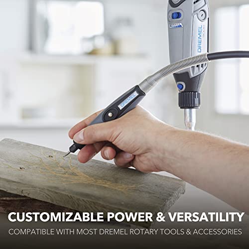 Dremel Flex Shaft Rotary Tool Attachment with Comfort Grip and 36” Long Cable - Engraver, Polisher, and Mini Sander- Ideal for Detail Metal Engraving, Wood Carving, and Jewelry Polishing , 225-02 , Grey