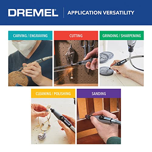 Dremel Flex Shaft Rotary Tool Attachment with Comfort Grip and 36” Long Cable - Engraver, Polisher, and Mini Sander- Ideal for Detail Metal Engraving, Wood Carving, and Jewelry Polishing , 225-02 , Grey