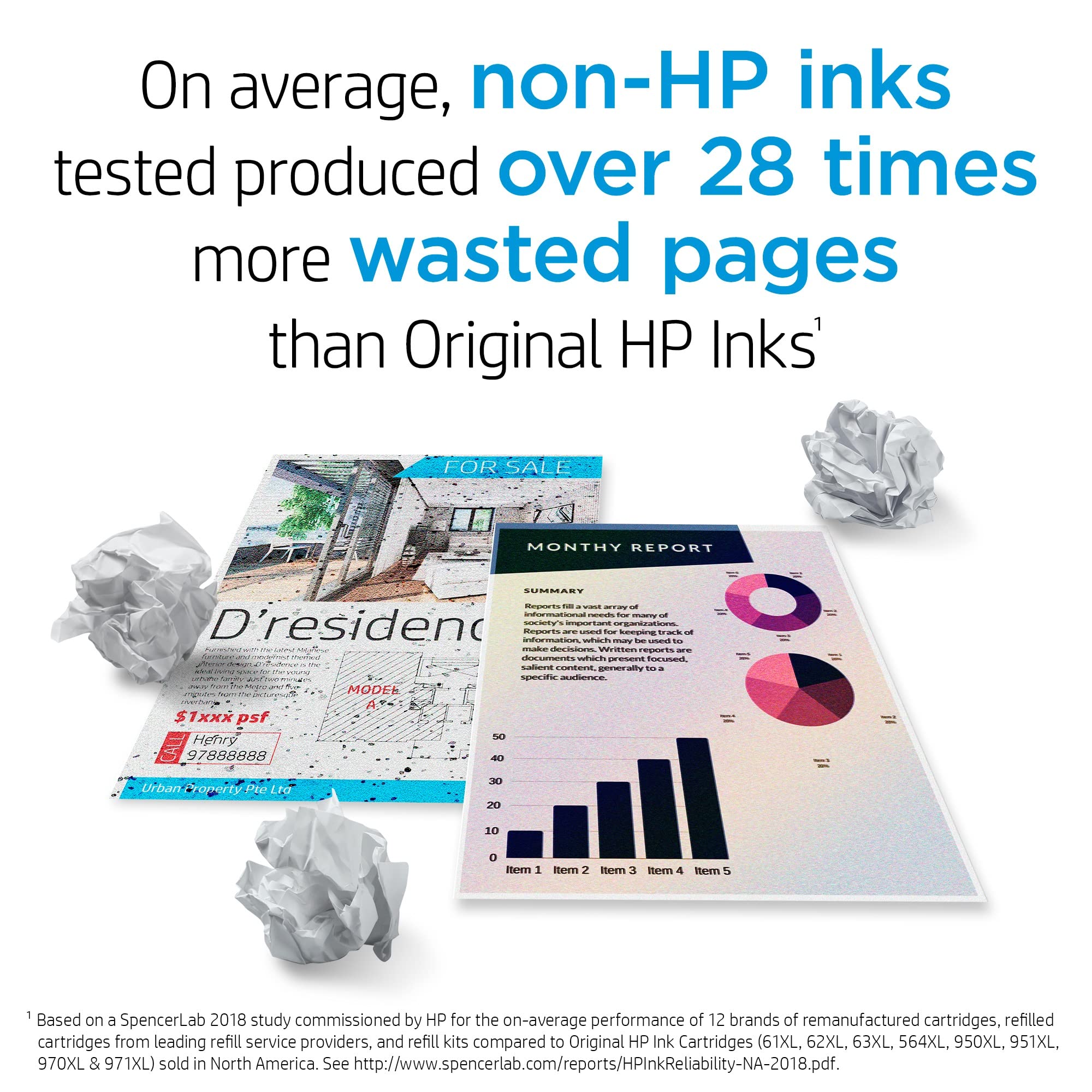 Original HP 61 Black Ink Cartridge | Works with DeskJet 1000, 1010, 1050, 1510, 2050, 2510, 2540, 3000, 3050, 3510; ENVY 4500, 5530; OfficeJet 2620, 4630 Series | Eligible for Instant Ink | CH561WN