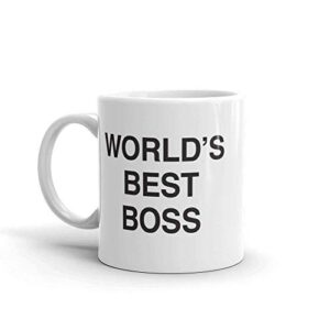 nbc the office world’s best boss dunder mifflin ceramic mug, white 15 oz – official michael scott mug as seen on the office