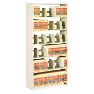 tennsco snap-together steel six-shelf closed starter set, 36w x 12d x 76h, sand