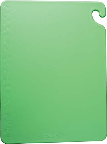 San Jamar - CB182412GN CB182412 Cut-N-Carry Co-Polymer Cutting Board, 24" Length x 18" Width x 1/2" Thick, Green