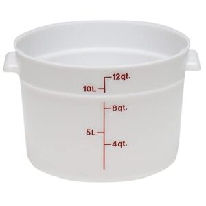 cambro rfs12148 white poly round 12 qt container