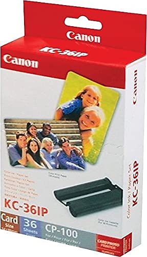 Canon 7739A001 (Kc-36Ip) Ink & Photo Paper Set, Black/Tri-Color In Retail Packaging